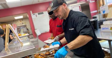 Chef Grassi turns school lunch room into the Tuxedo Café