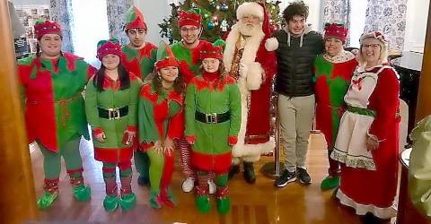 Santa’s arrival brings merriment to elves and all at Rest Haven