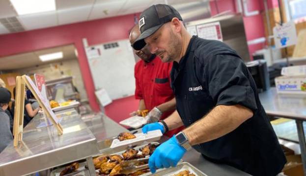 Chef Grassi turns school lunch room into the Tuxedo Café