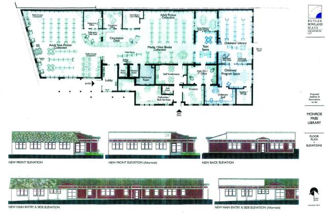 Monroe Free Library will undergo expansion and renovation