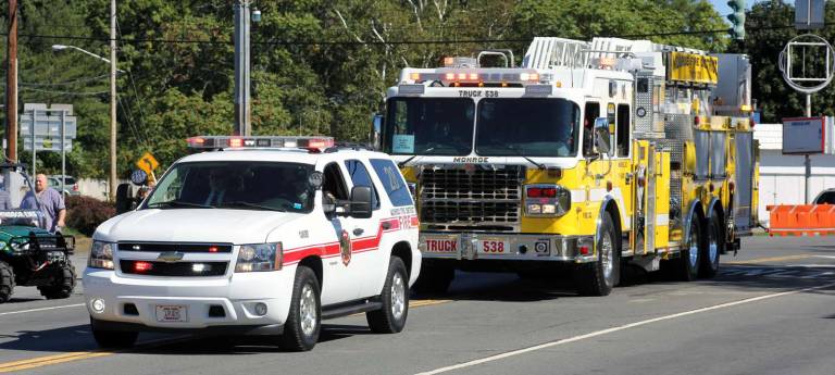 Jeff Mahran honored during the Orange County Firemen’s parade