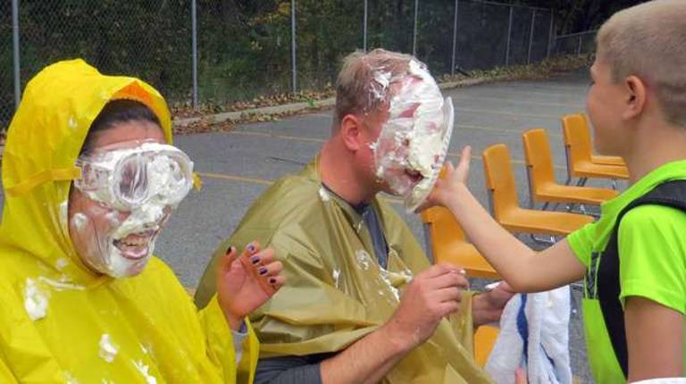 Don't duck! The whipped cream pies are still being flung